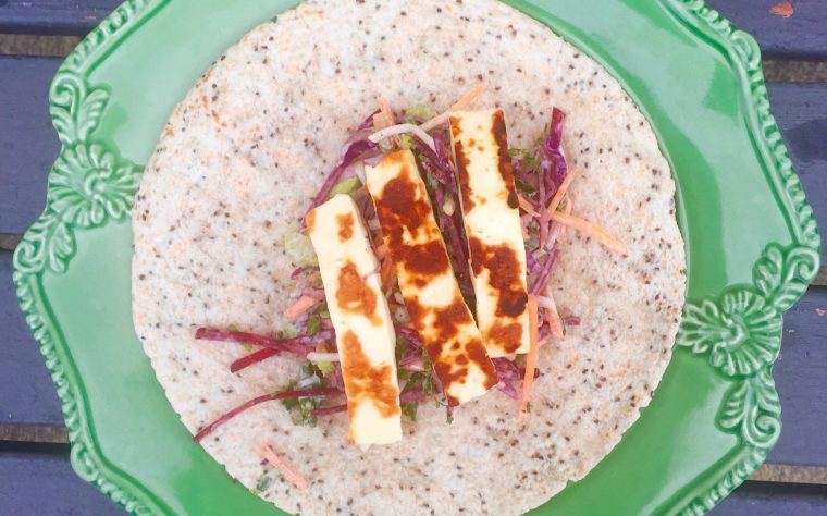 Haloumi Tacos with Rainbow Slaw | the simple lunchbox